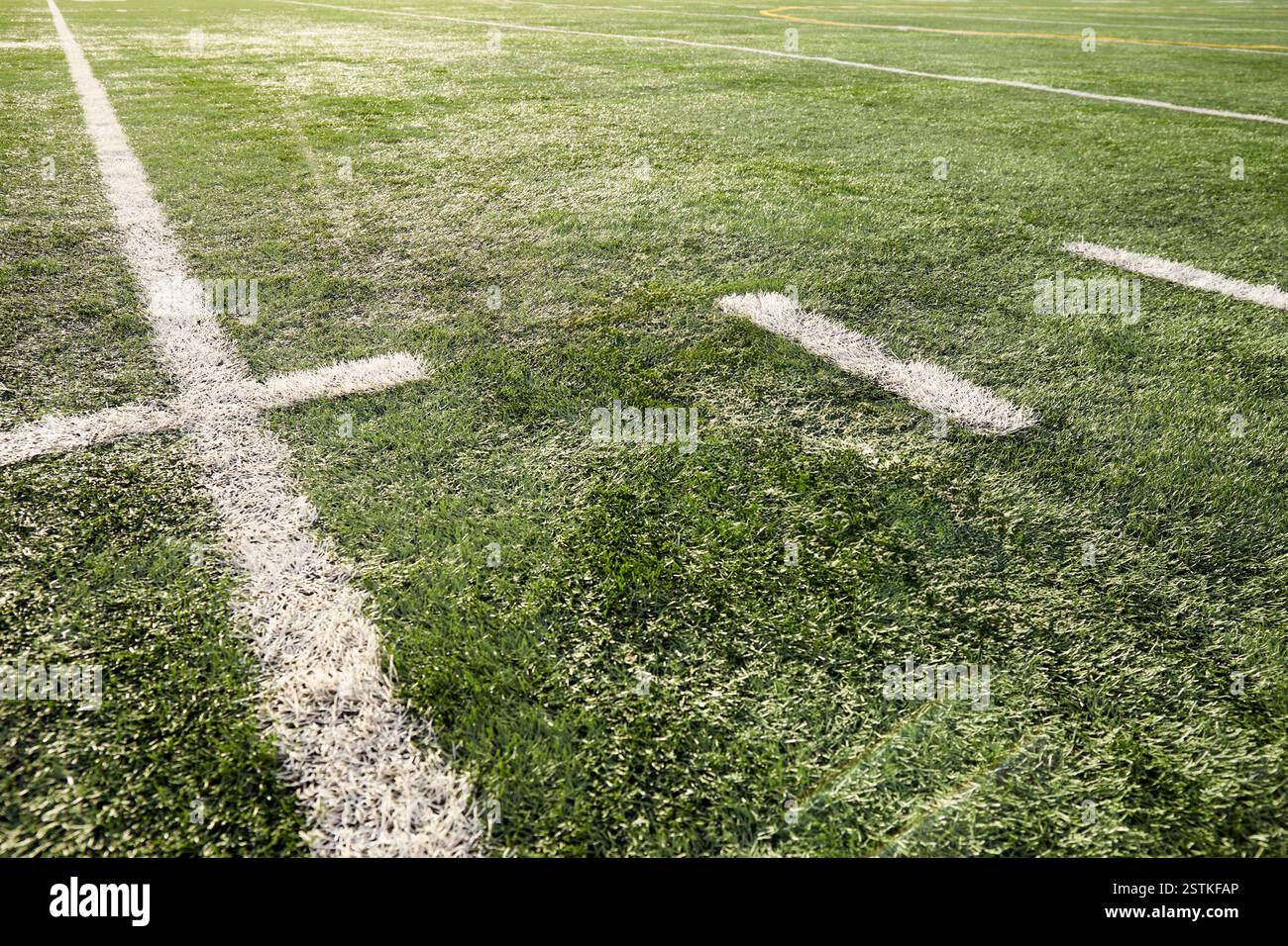 American football field with yard lines Stock Photo - Alamy