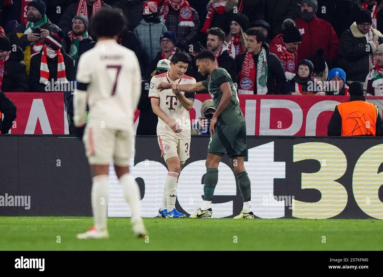Bayern Munich's Kim Min-Jae with Celtic's Auston Trusty during the UEFA ...