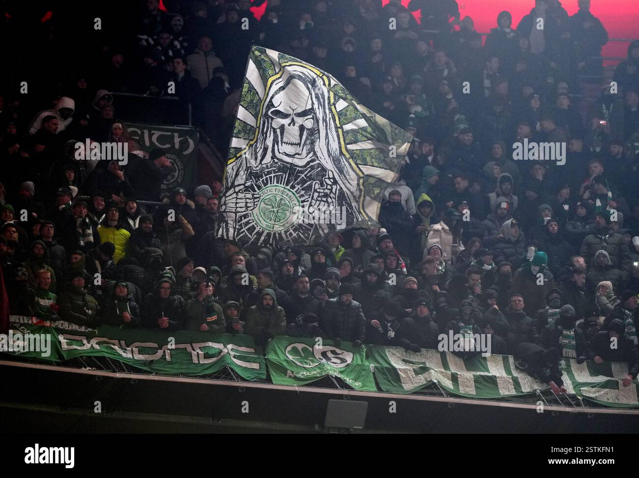 Celtic fans during the UEFA Champions League match at the Allianz Arena ...