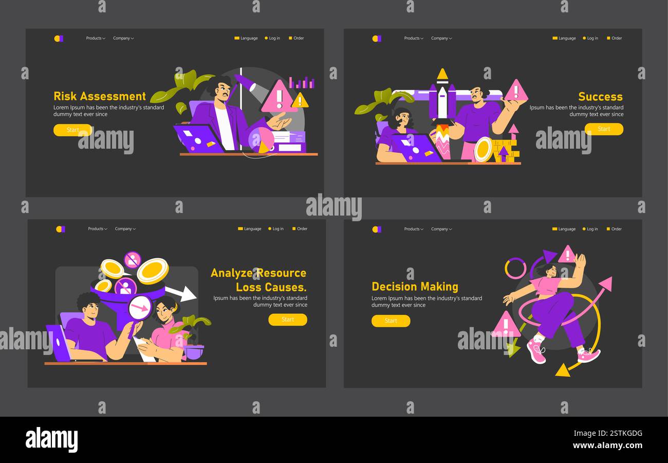 Risk management illustration focusing on assessing, analyzing, and ...