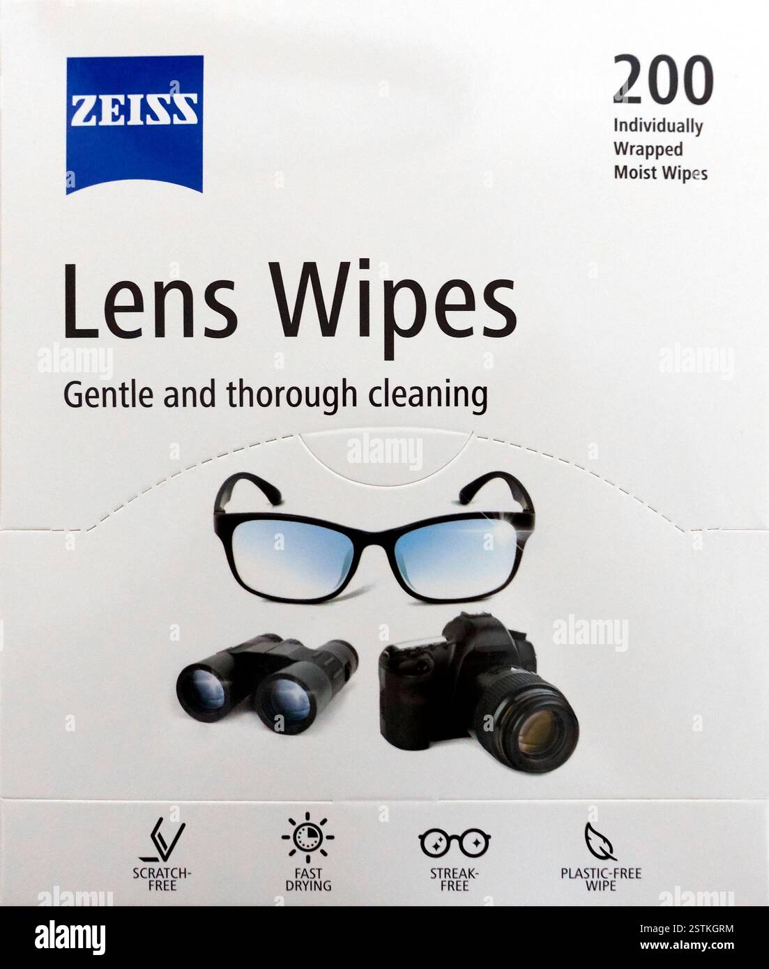 Zeiss lens wipes, pack of 200 individual packets of moist tissues Stock ...