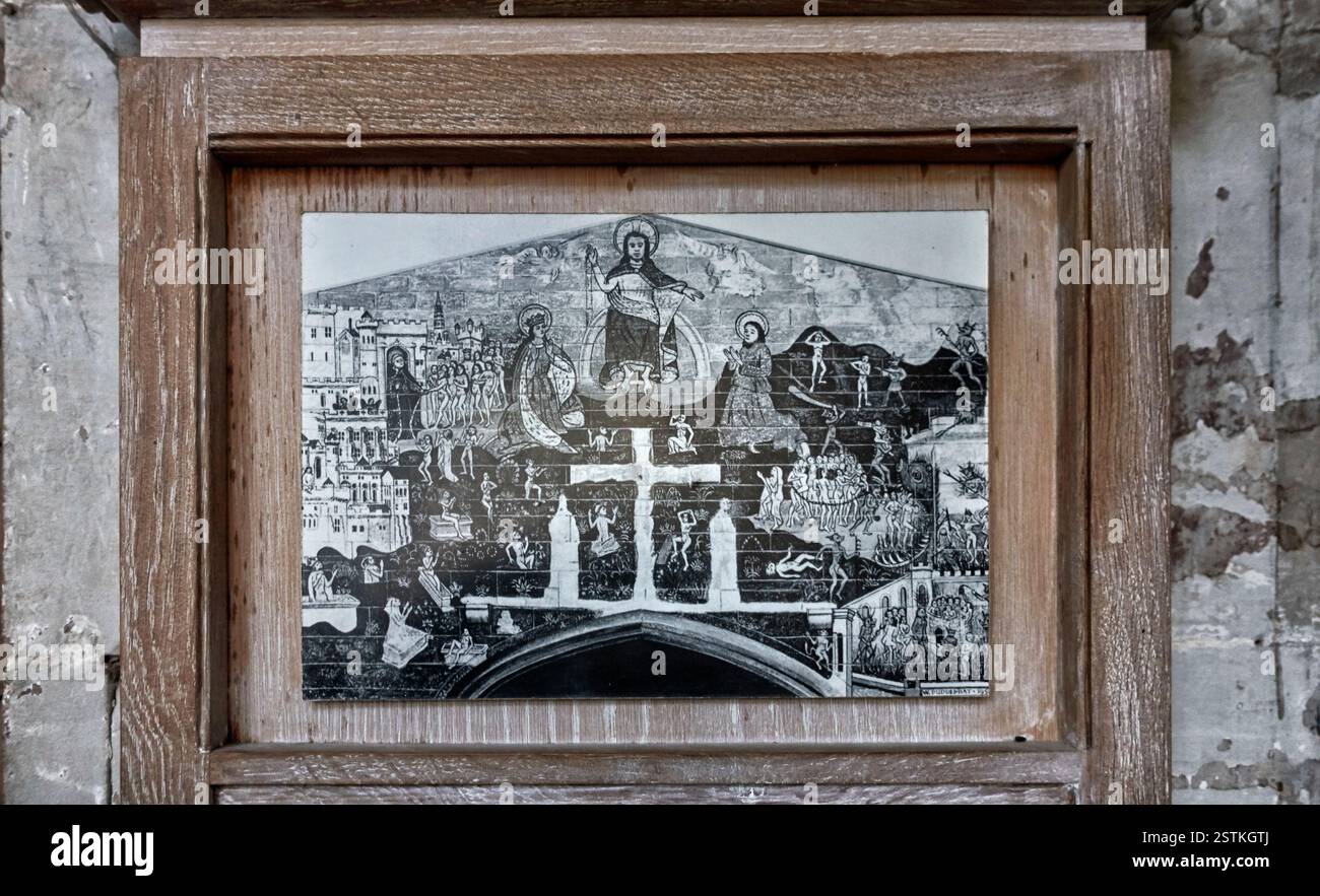 Medieval painting of the Allegory of Death, The Doom, and the Life of ...