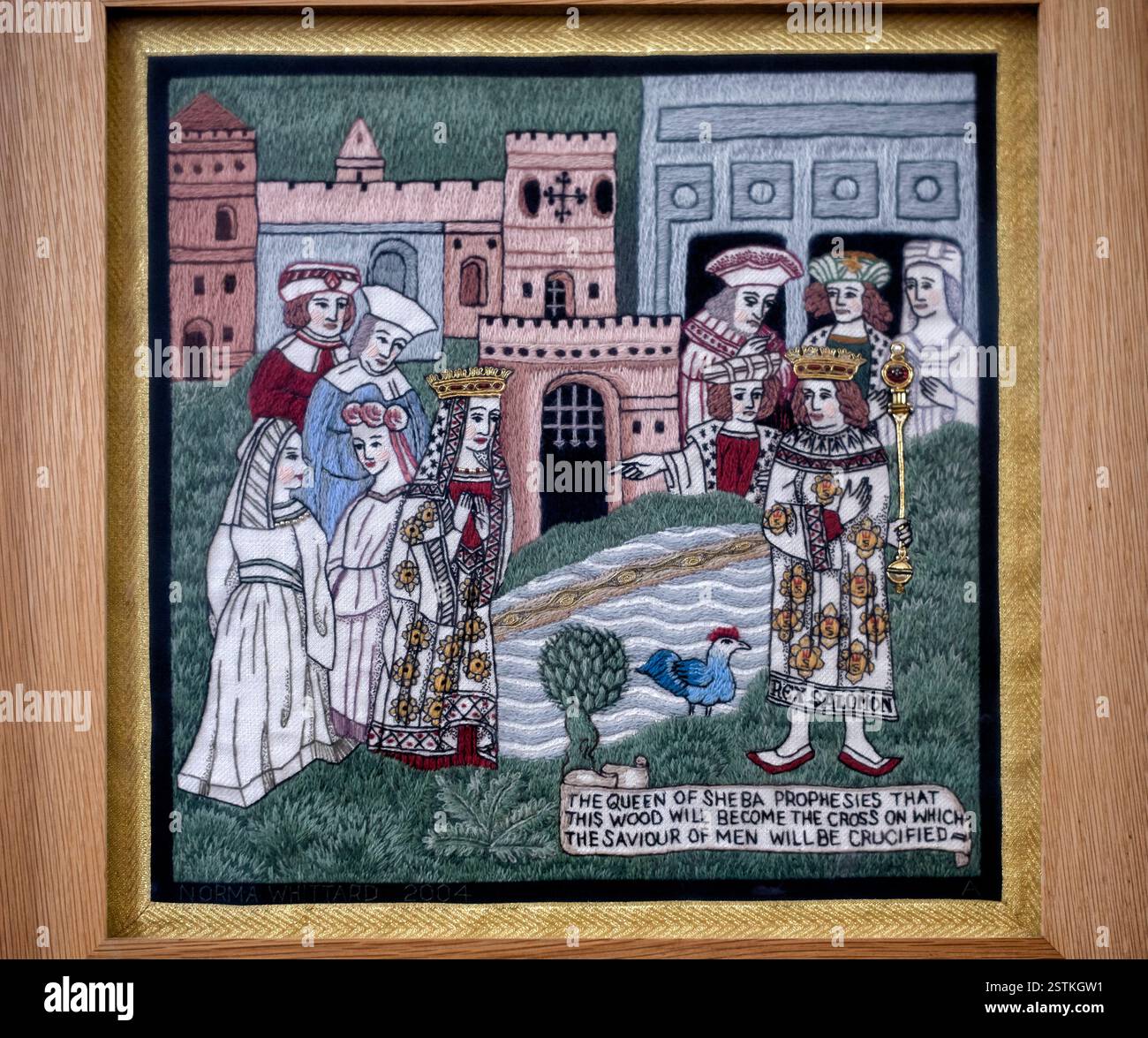 Embroidery of St Helena and her journey to deliver the original cross ...