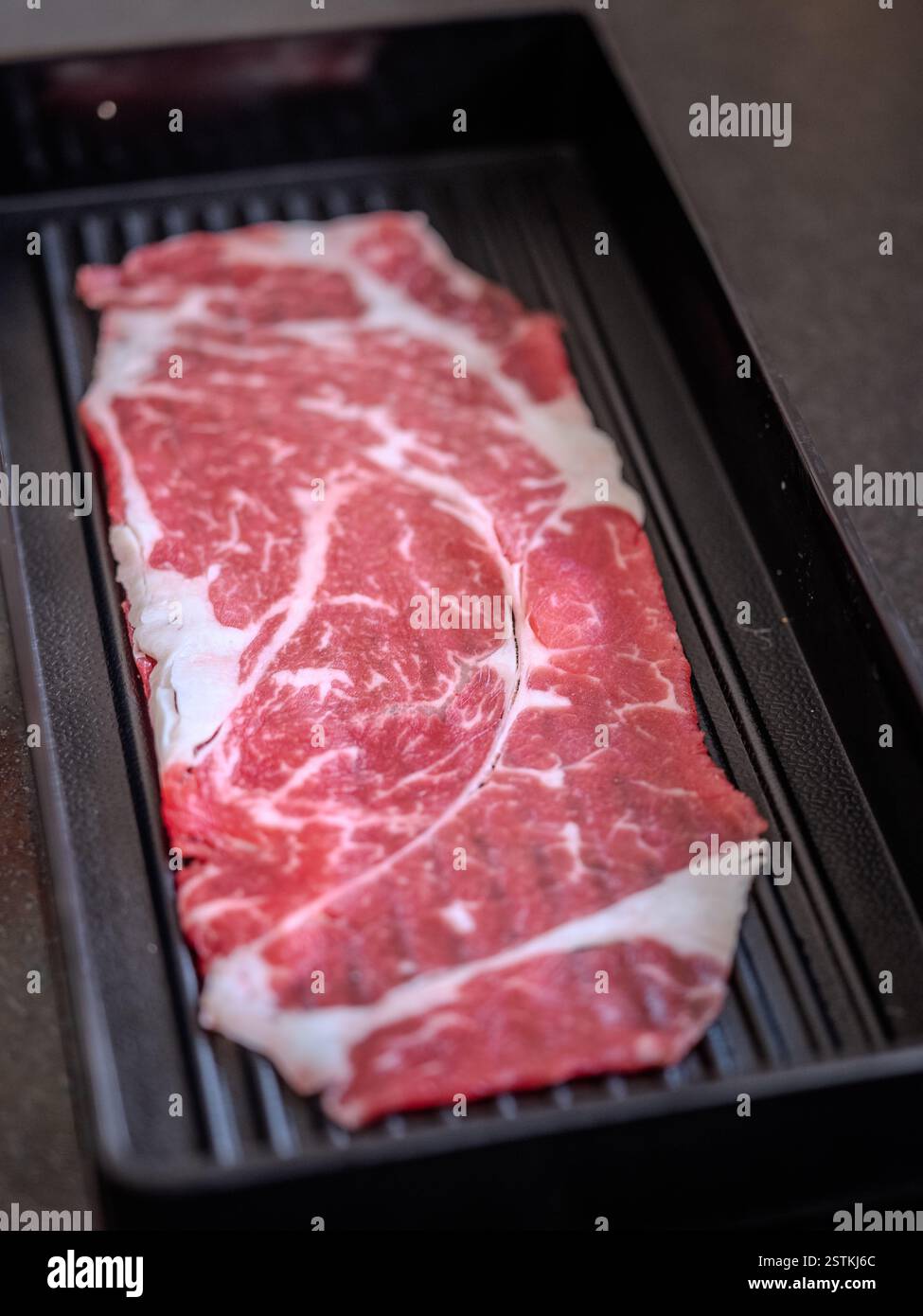 Premium Wagyu Beef Slices with Perfect Marbling Stock Photo - Alamy