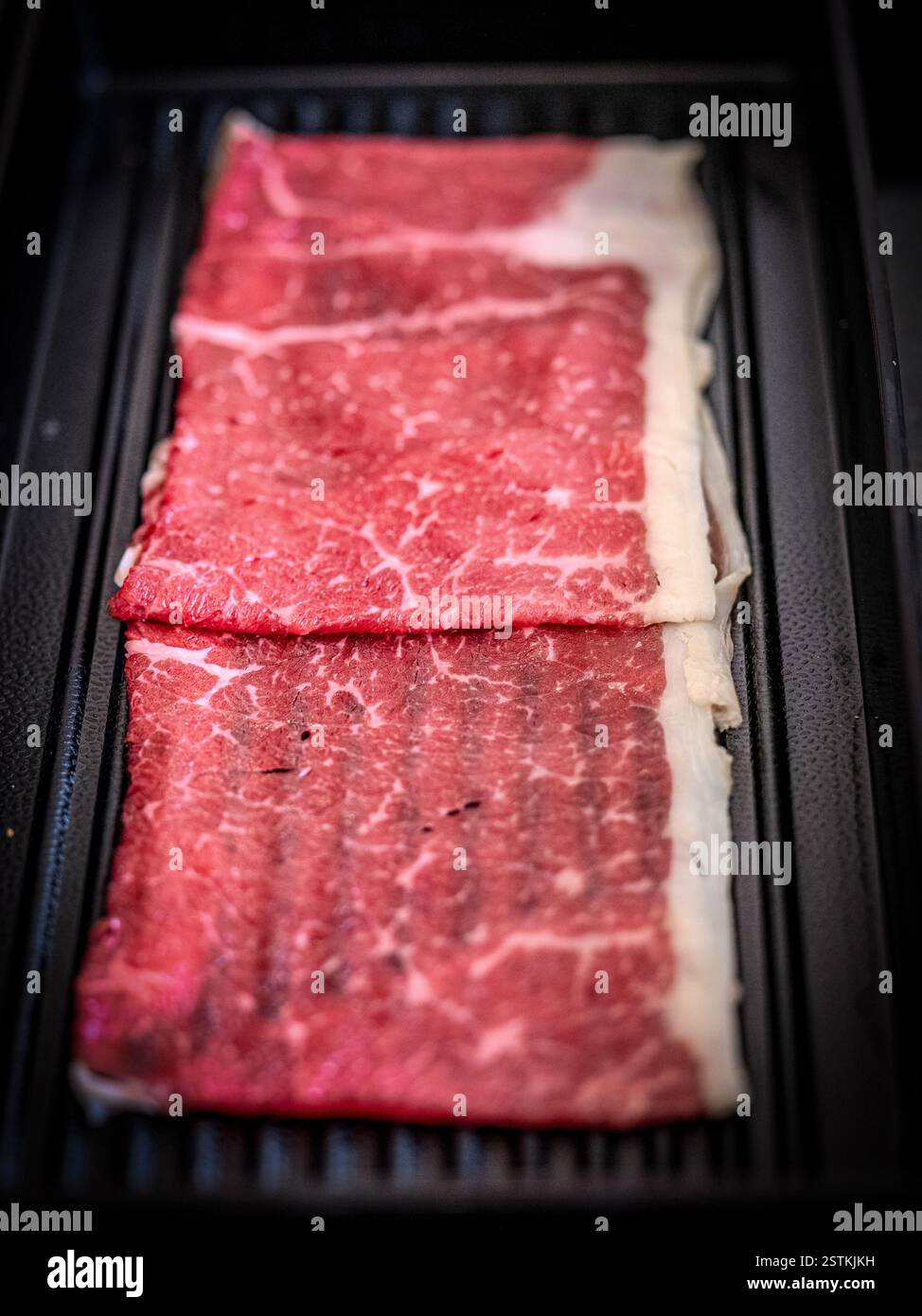 Premium Wagyu Beef Slices with Perfect Marbling Stock Photo - Alamy