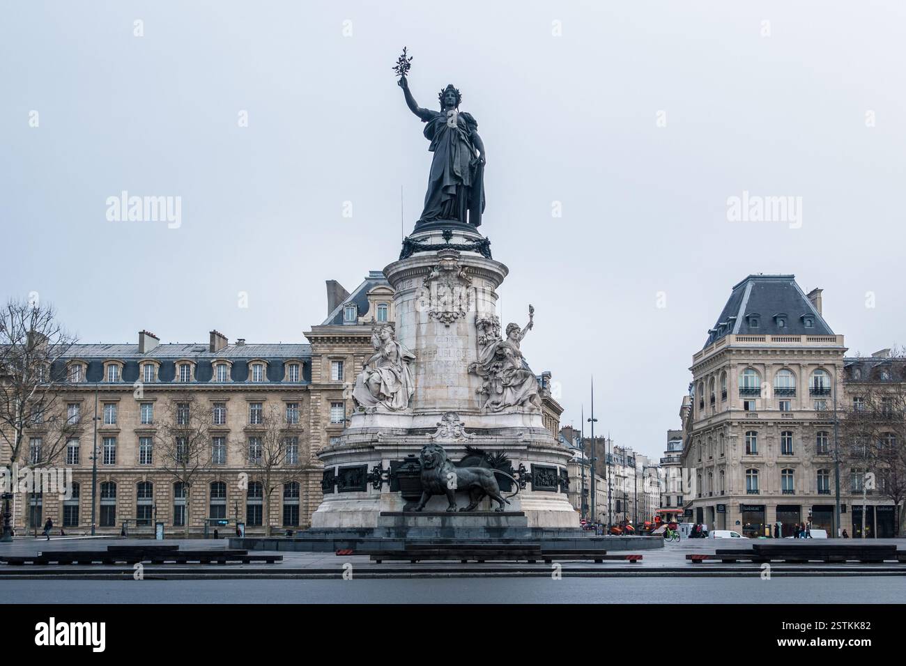 Place de la Republique (Republic Square) in Paris, France Stock Photo ...