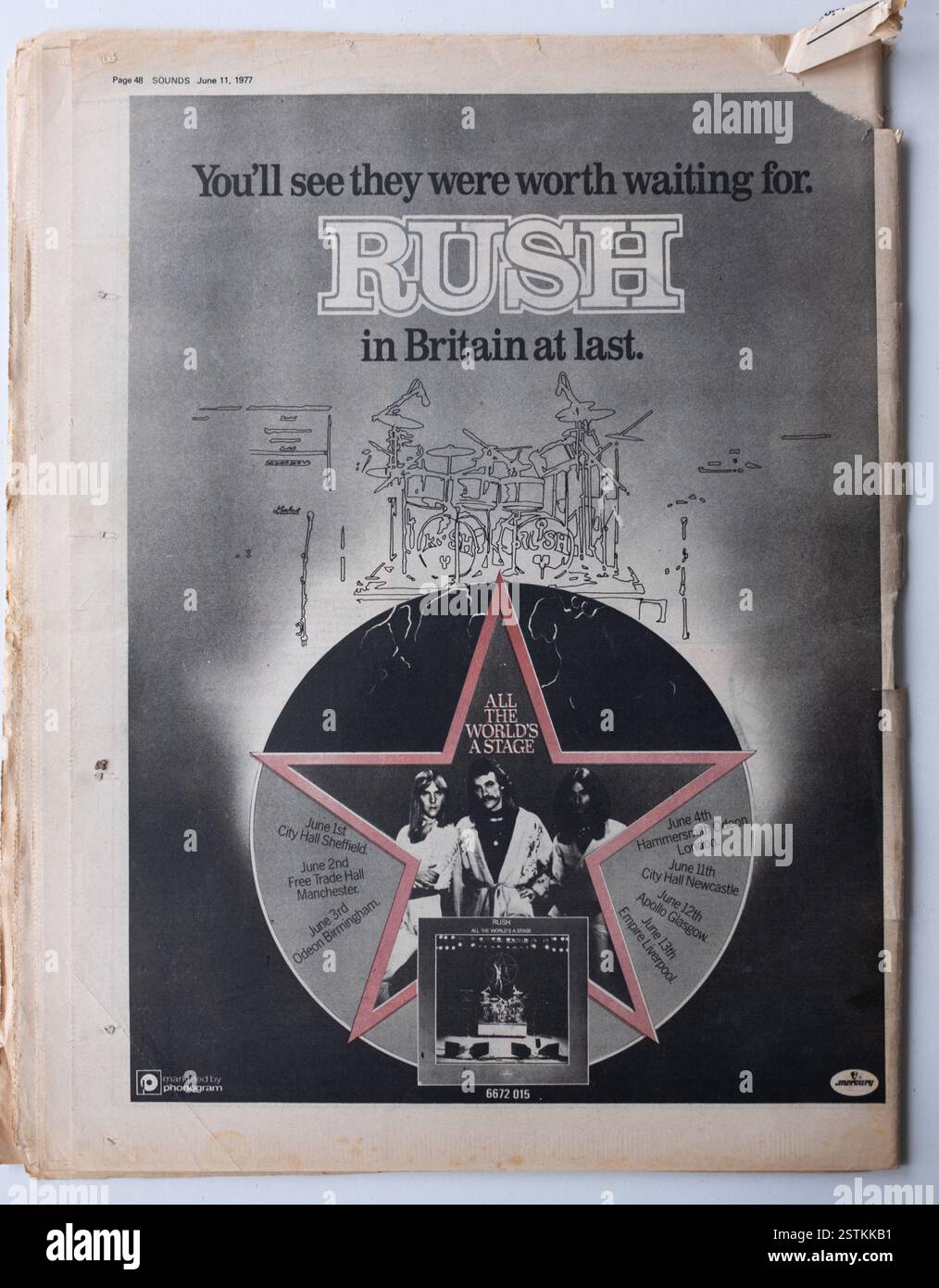 Full Page Advert in a Vintage 1970s Issue of the SOUNDS Music Paper for ...