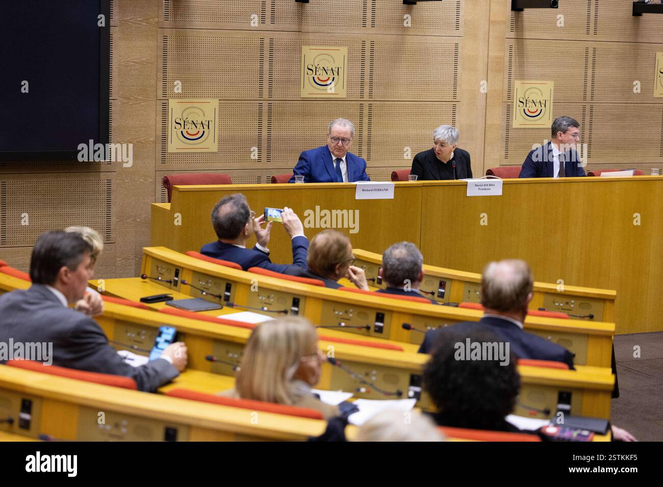Paris, France. 19th Feb, 2025. Hearing of Richard Ferrand, candidate ...