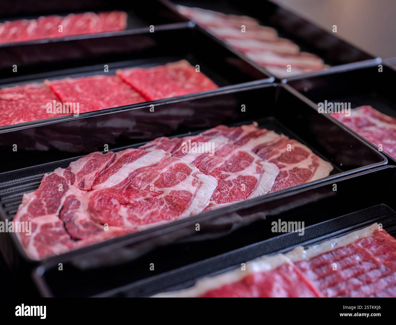 Premium Wagyu Beef Slices with Perfect Marbling Stock Photo - Alamy