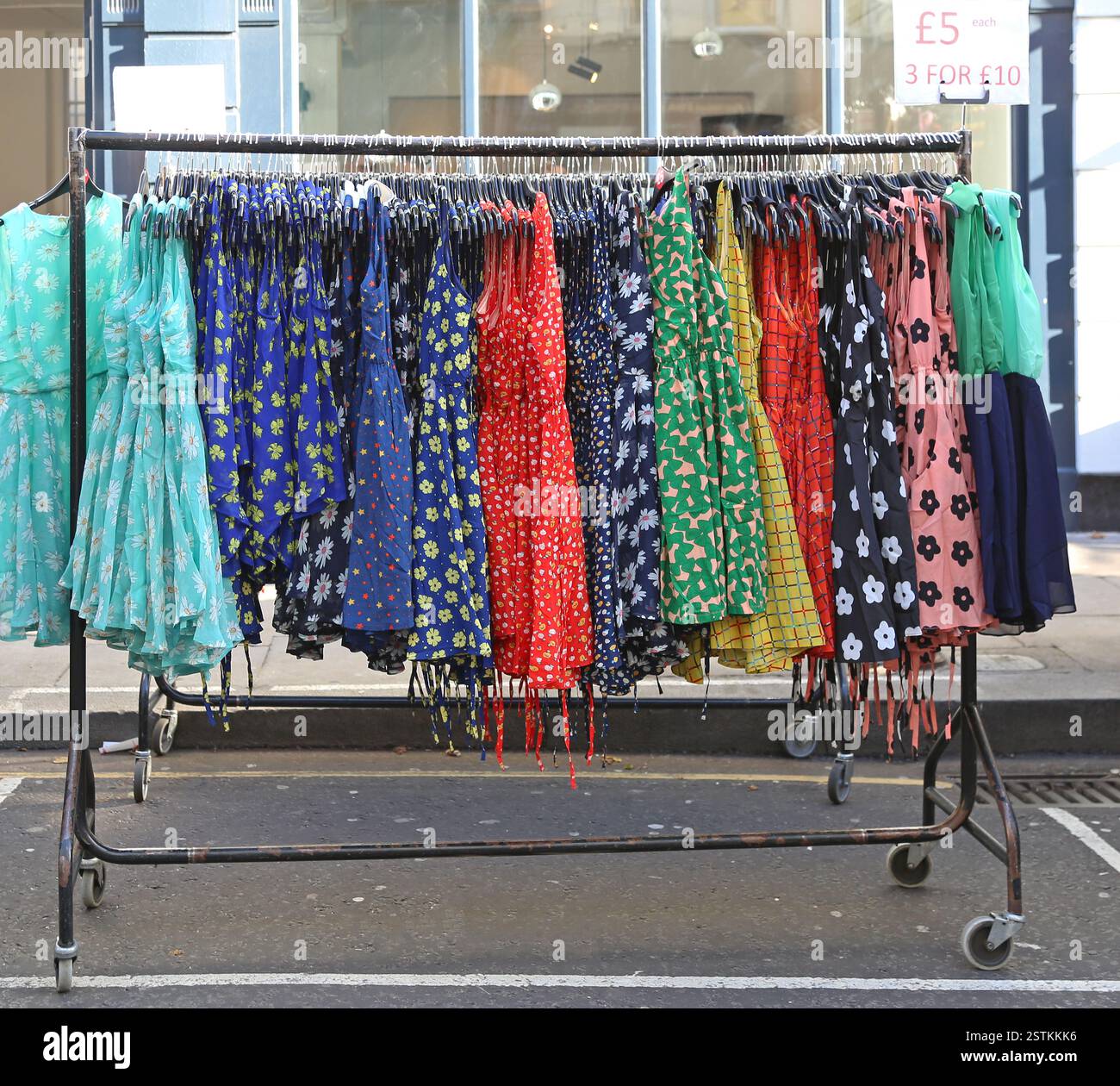 Clothing at Rail Stock Photo - Alamy