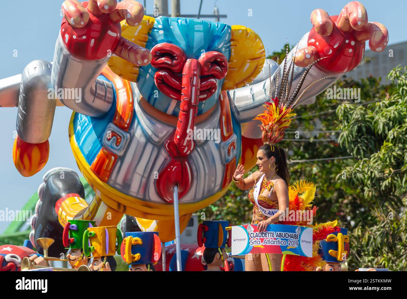 The Battle of Flowers during Barranquilla Festival, Colombia Stock ...