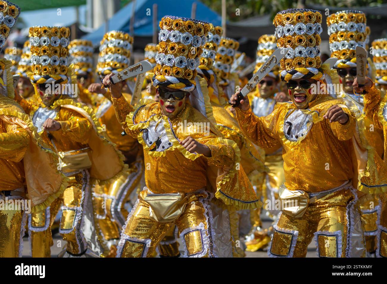 The Battle of Flowers during Barranquilla Festival, Colombia Stock ...