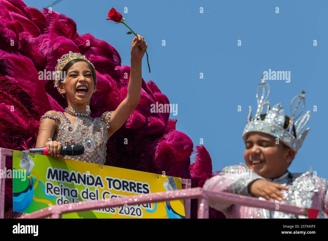The Battle of Flowers during Barranquilla Festival, Colombia Stock ...