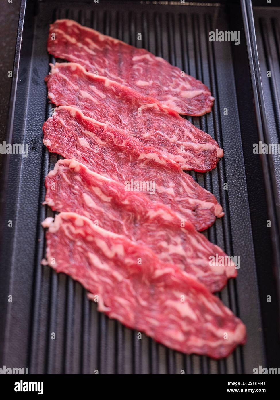 Premium Wagyu Beef Slices with Perfect Marbling Stock Photo - Alamy