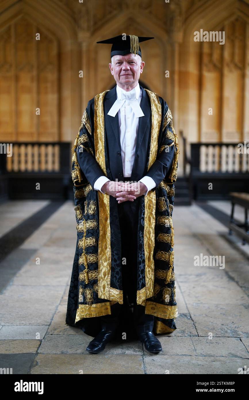Lord William Hague during his inauguration as the Chancellor of Oxford ...