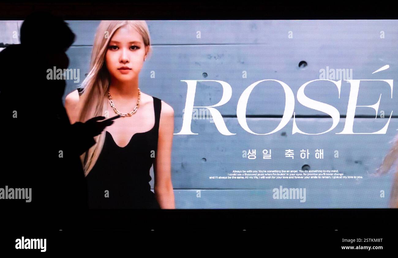 BLACKPINK member Ros's birthday, Feb 17, 2025 : An advertisement arranged by BLACKPINK member ...