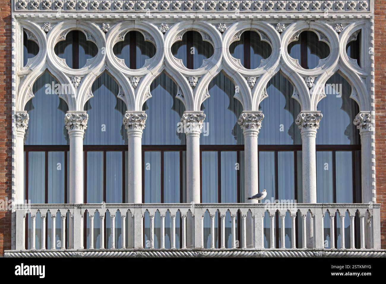 Traditional Venetian Windows With Small Baclony in Venice Stock Photo ...