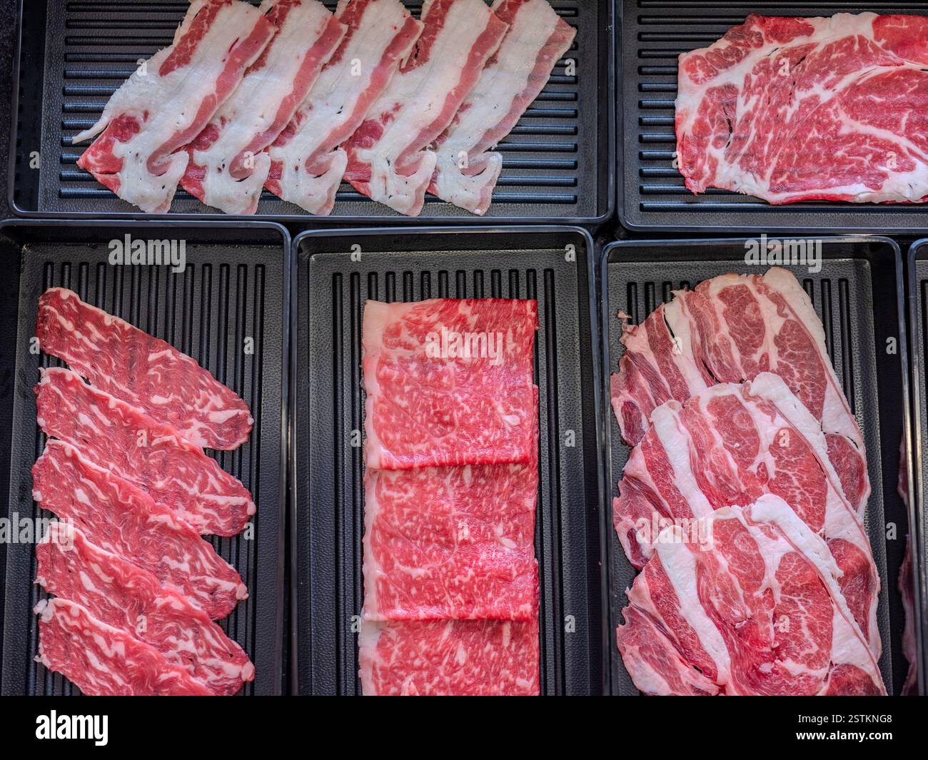 Premium Wagyu Beef Slices with Perfect Marbling Stock Photo - Alamy