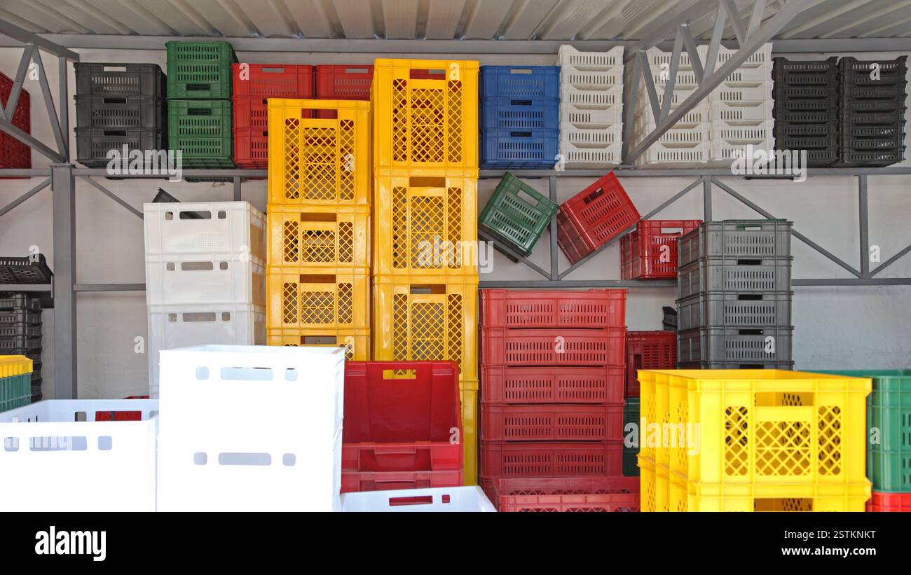Plastic Farm Crates Stock Photo - Alamy