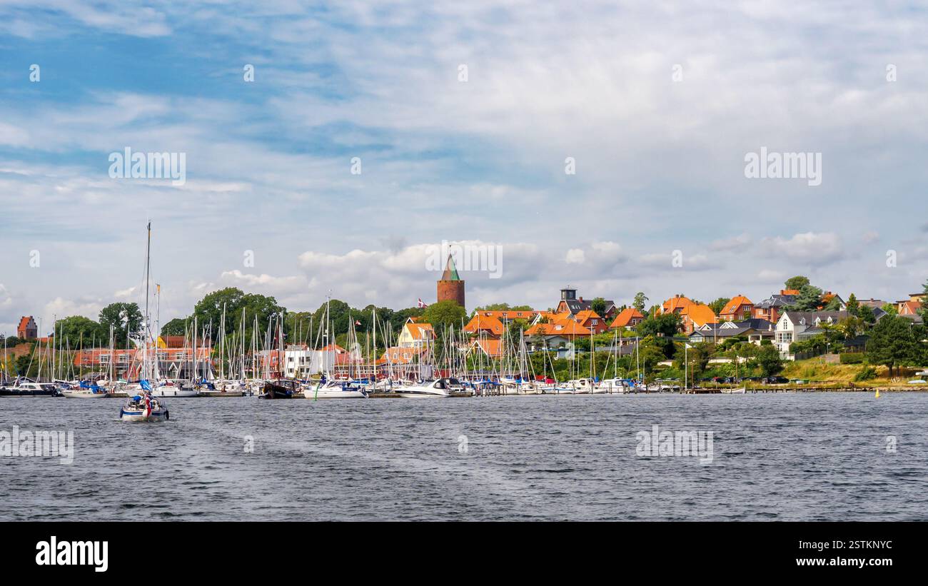 Marina and old town featuring Goose Tower, historic landmark of ...