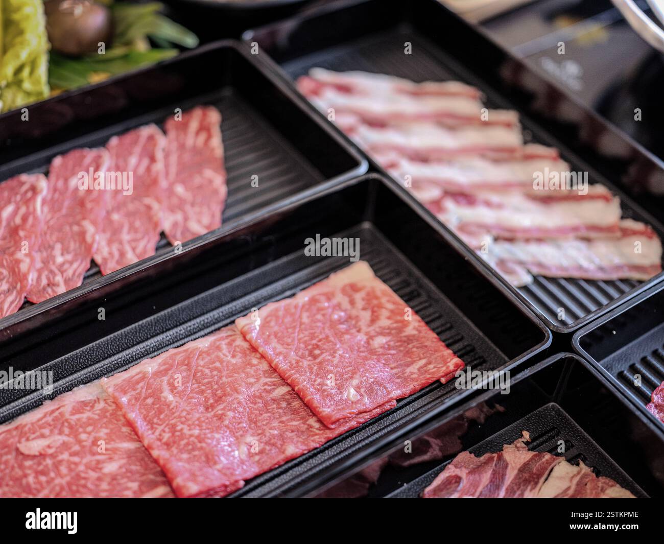 Premium Wagyu Beef Slices with Perfect Marbling Stock Photo - Alamy