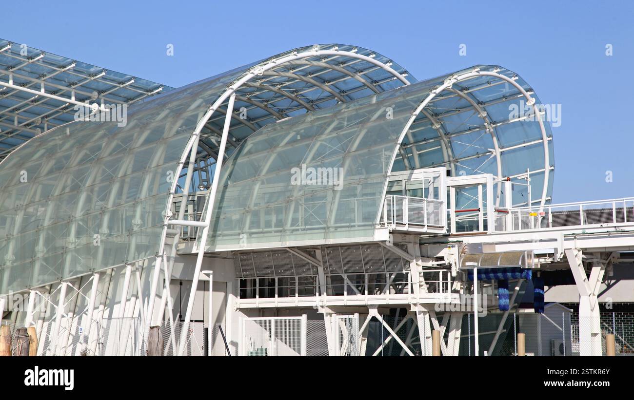 Glass Station Structure Stock Photo - Alamy