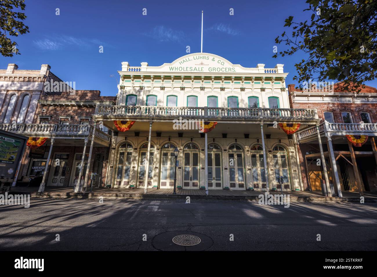 Historic gold rush era buildings in Old Sacramento State Historic Park ...