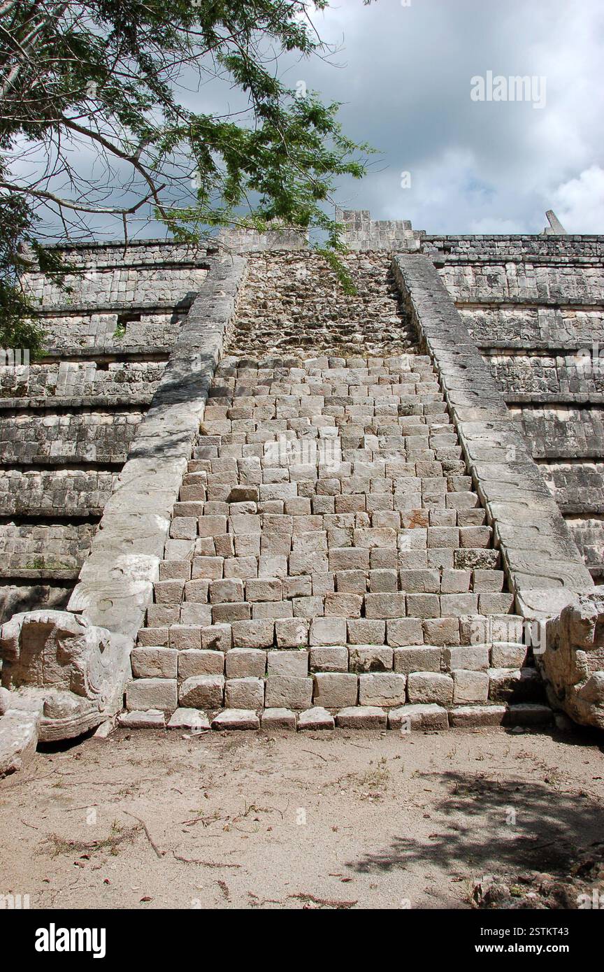 Chichen Itza ruins,showcasing intricate stone carvings, patterns, and ...