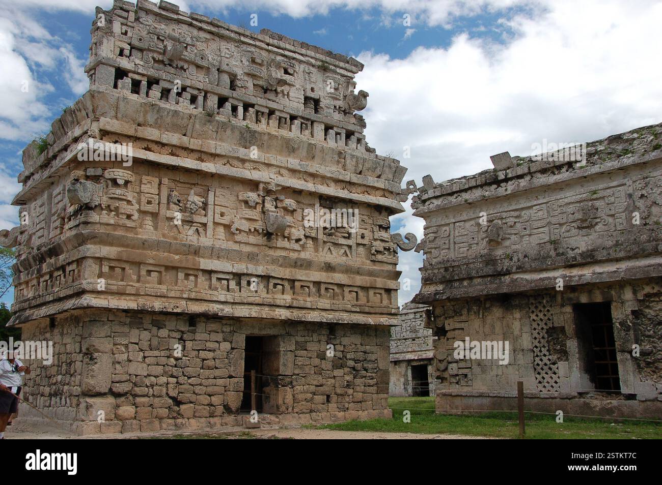 Chichen Itza ruins,showcasing intricate stone carvings, patterns, and ...