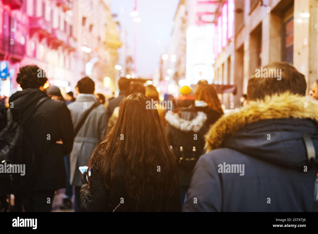 people crowd walking on busy street on daytime Stock Photo - Alamy