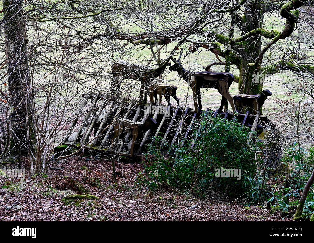 "Stag Herd Roof", (detail). Outdoor sculpture by Andy Frost, 1993 ...