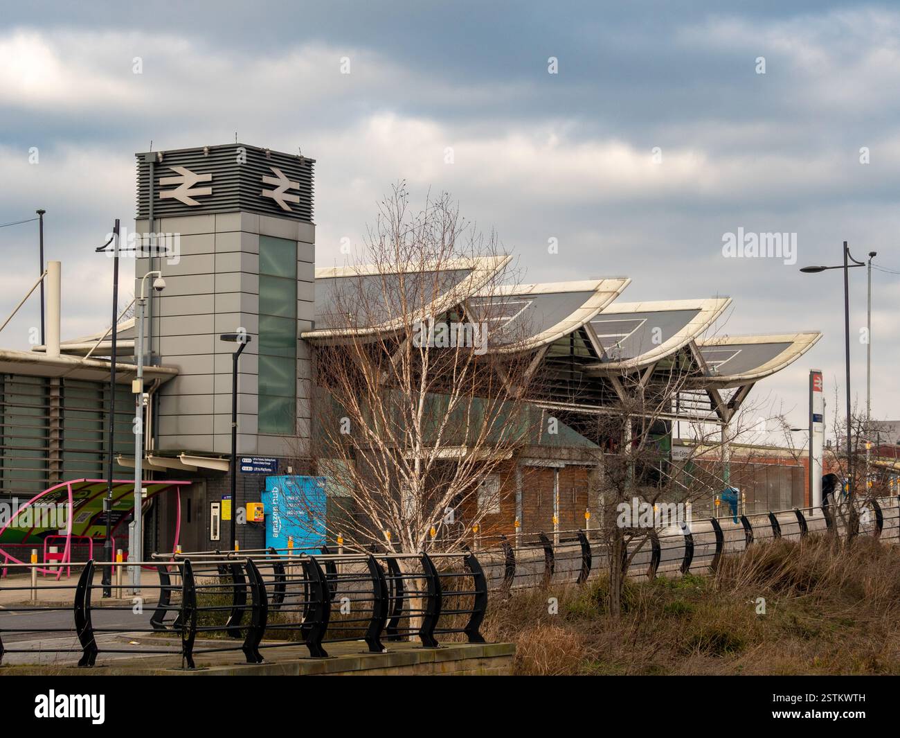 Rotherham Central railway station seen from Forge Island. UK Stock ...