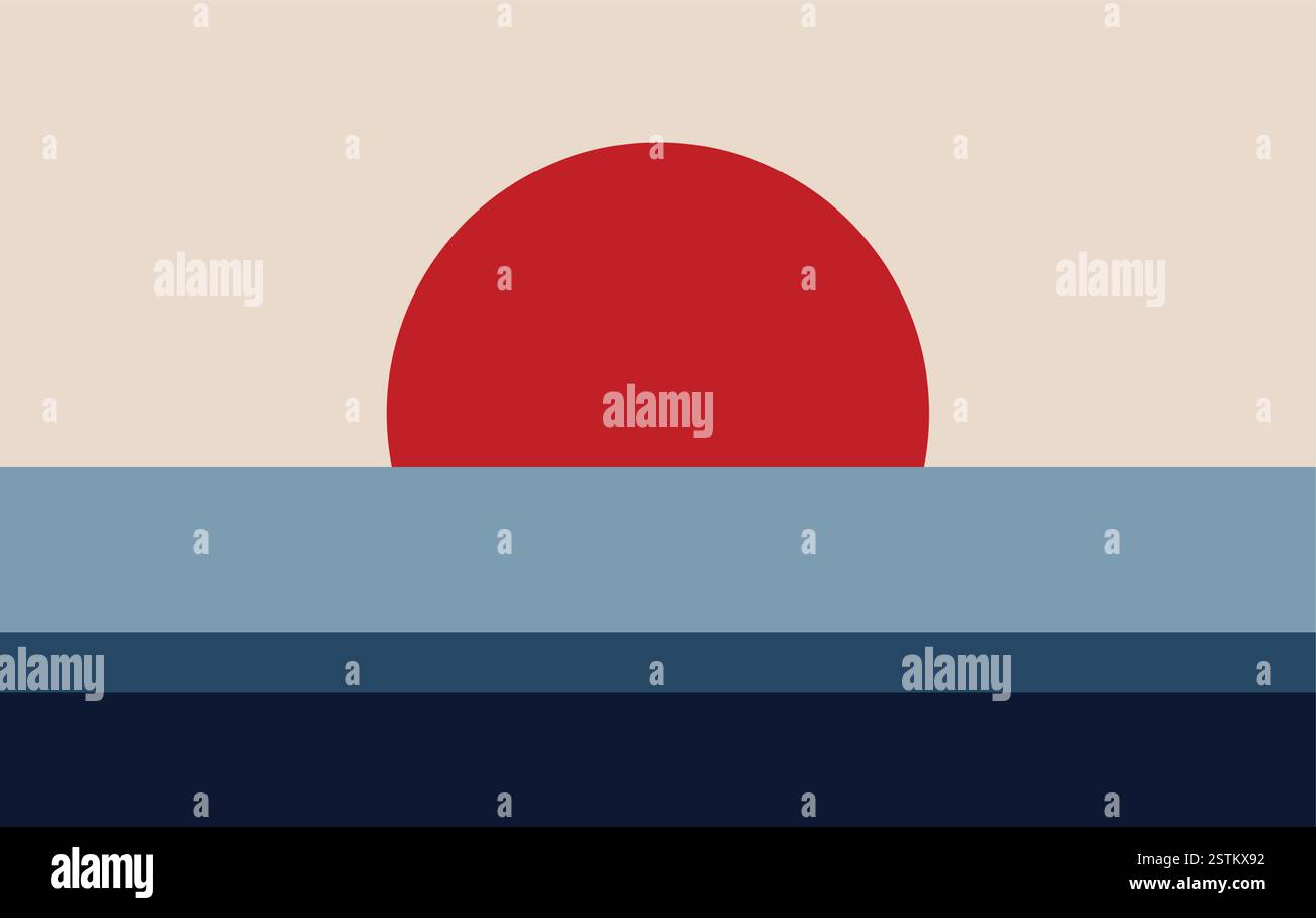 Abstract Sunset Beach Background Vector. Summer Vector Illustration ...