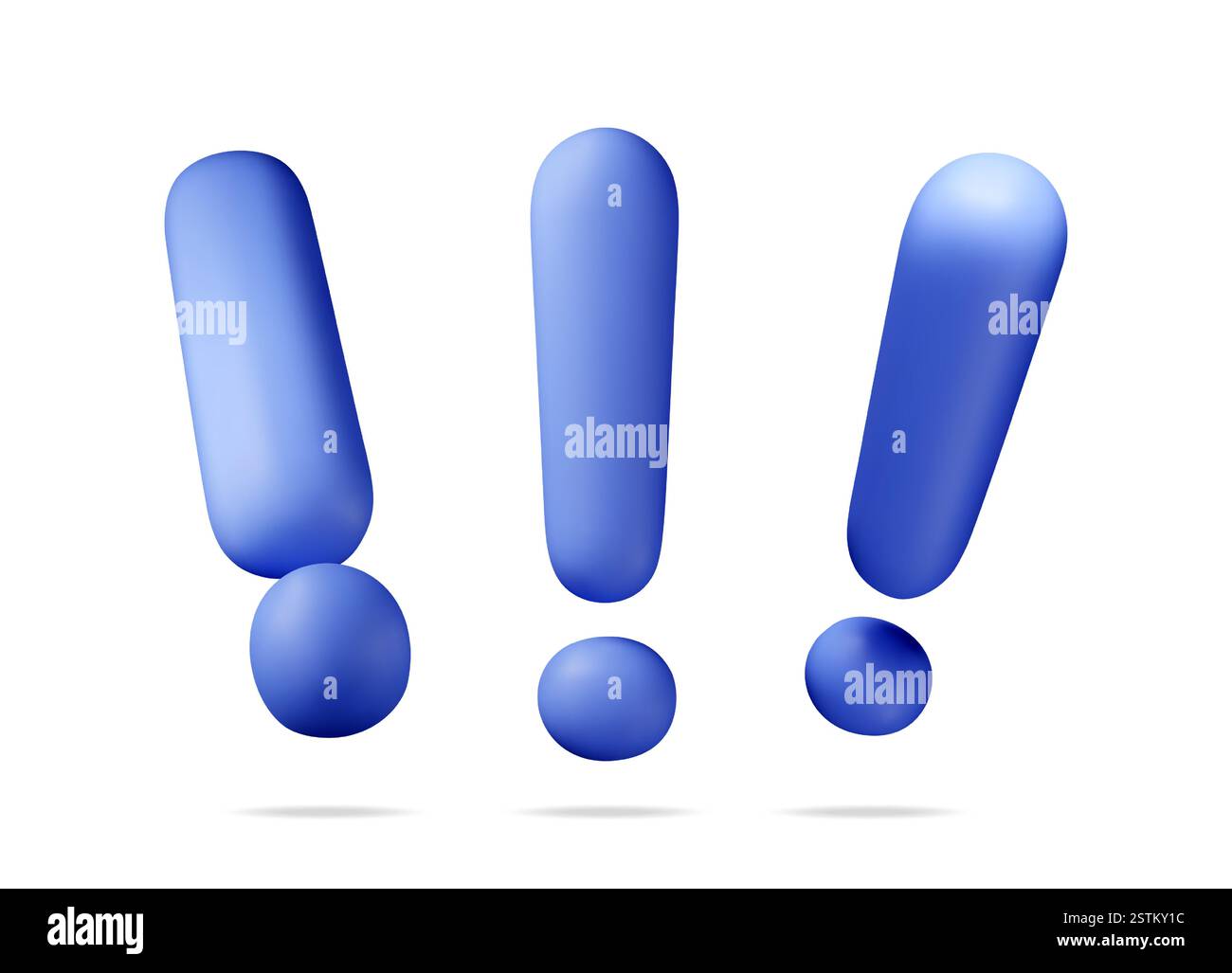 3D blue exclamation mark isolated on white Stock Vector Image & Art - Alamy