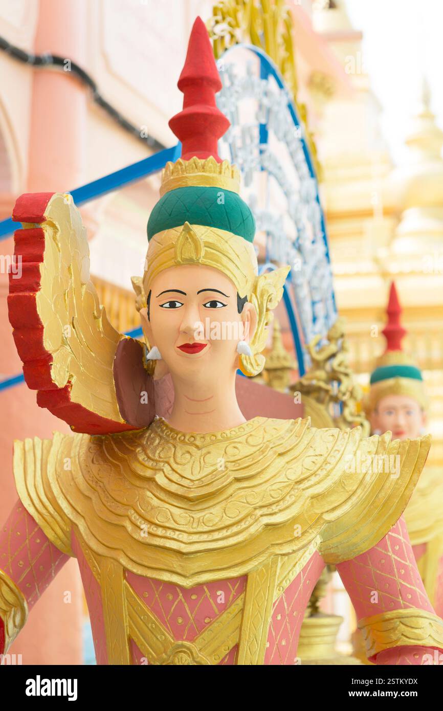 Myanmar, Mandalay, Statue of Burmese man in traditional dress Stock ...