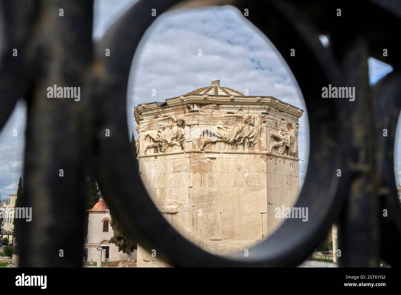 The Tower of the Winds (in Greek "Aerides"), an ancient weather vane ...