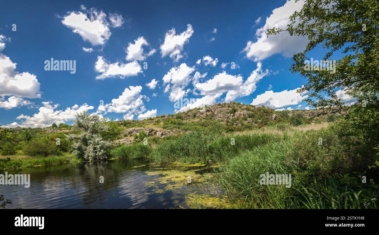 Landscape of the canyon Aktovo and Devil Valley in Ukraine Stock Photo ...