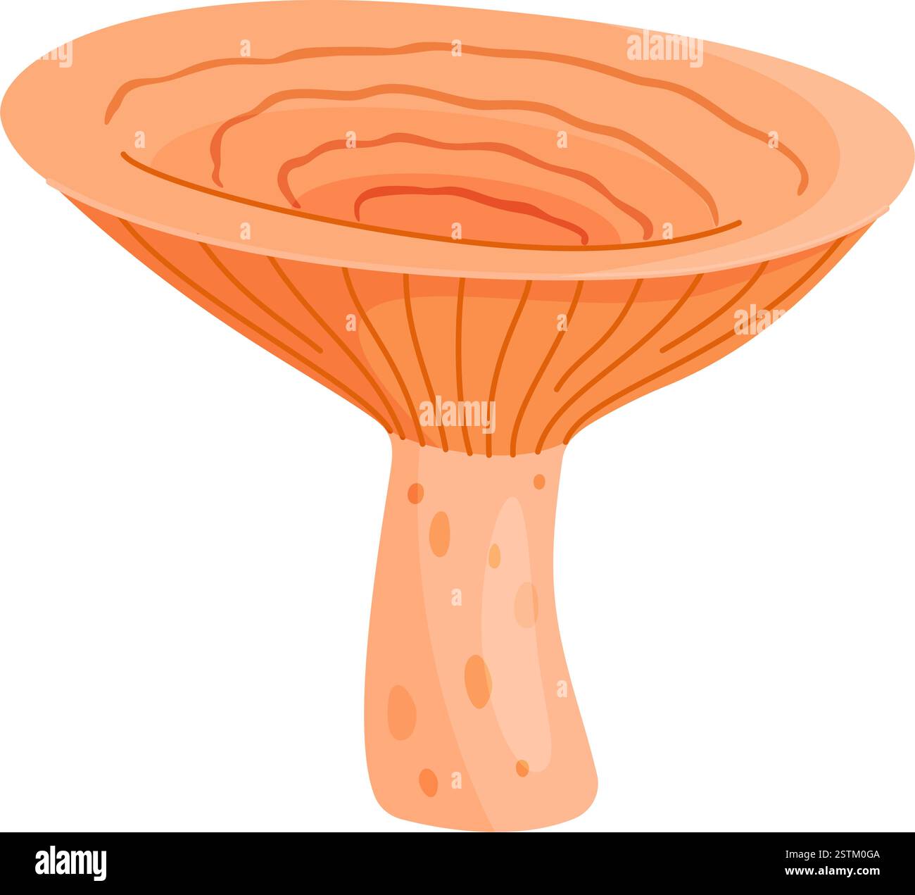 Saffron milk cap edible forest mushroom icon. Hand drawn trendy flat ...