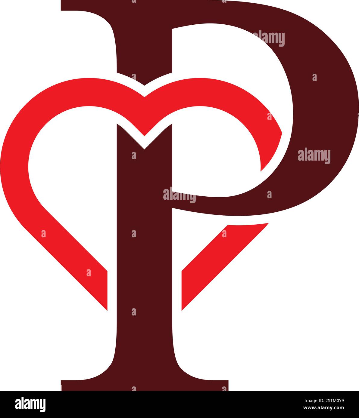 Love Inspired Letter P Logo Stock Vector Image & Art - Alamy