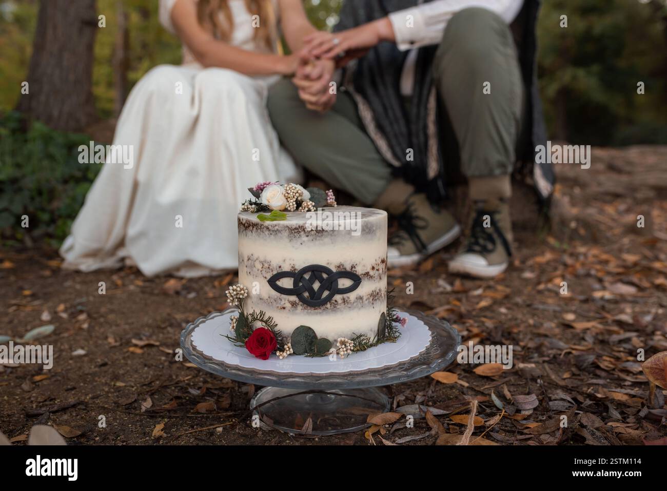 Celtic weddings based in Spain, made in a beautiful forest of trees Stock Photo - Alamy