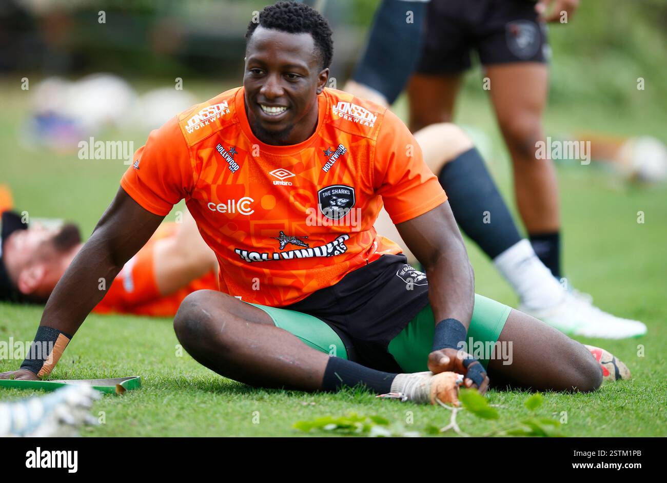 Tinotenda Mavesere of the Hollywoodbets Sharks during the Hollywoodbets Sharks URC Training ...