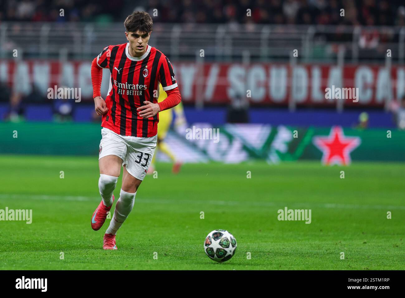 Milan, Italy. 18th Feb, 2025. Davide Bartesaghi of AC Milan seen in ...