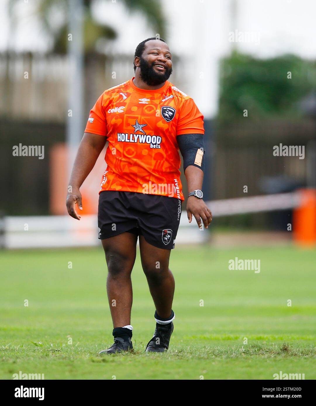 Ox Nche of the Hollywoodbets Sharks during the Hollywoodbets Sharks URC ...