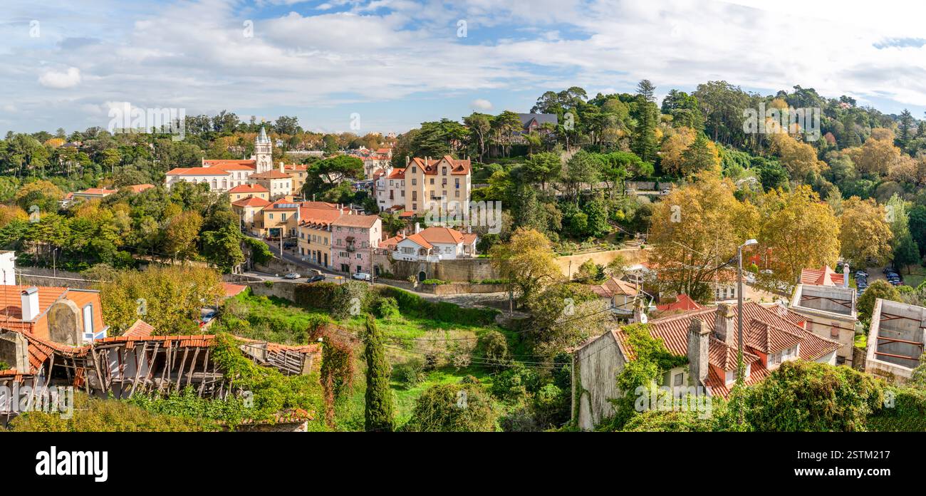 Panoramic view of Sintra Town Hall (Camara Municipal de Sintra) and and ...