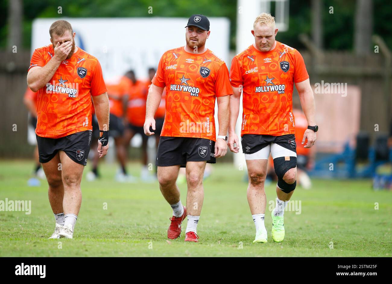Hanro Jacobs of the Hollywoodbets Sharks with Dian Bleuler of the ...