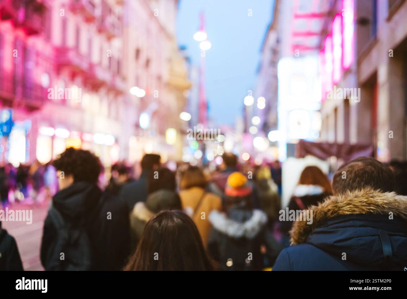 People crowd walking on busy street Stock Photo - Alamy
