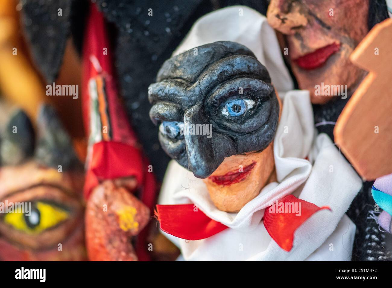 Marionette or puppet of Pulcinella, classical character that originated ...