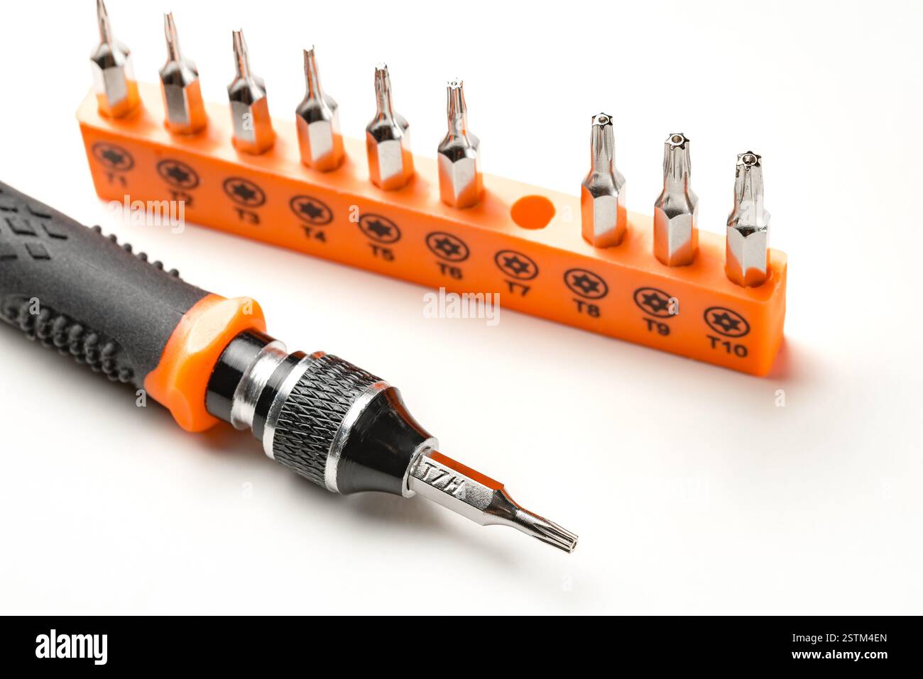 Set of torx and torx security magnetic precision screwdriver bits, and ...