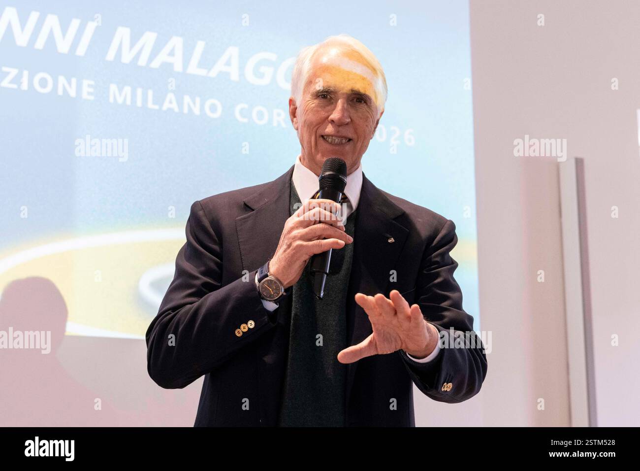 Milano, Ita. 19th Feb, 2025. Giovanni Malagò alla conferenza stampa 'On Location, Official ...