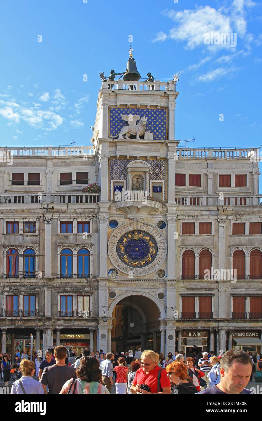 Zodiac dial at san marco clock tower in venice hi-res stock photography ...